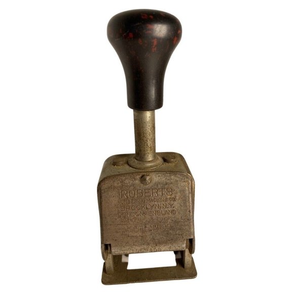 Roberts | Office | Vtg Roberts Numbering Machine Stamp Model No 9 ...